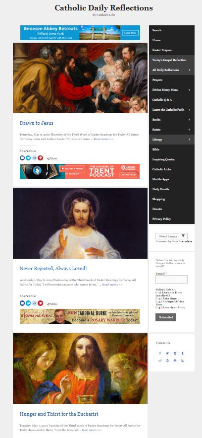 RESOURCE OF THE WEEK: Catholic Daily Reflections